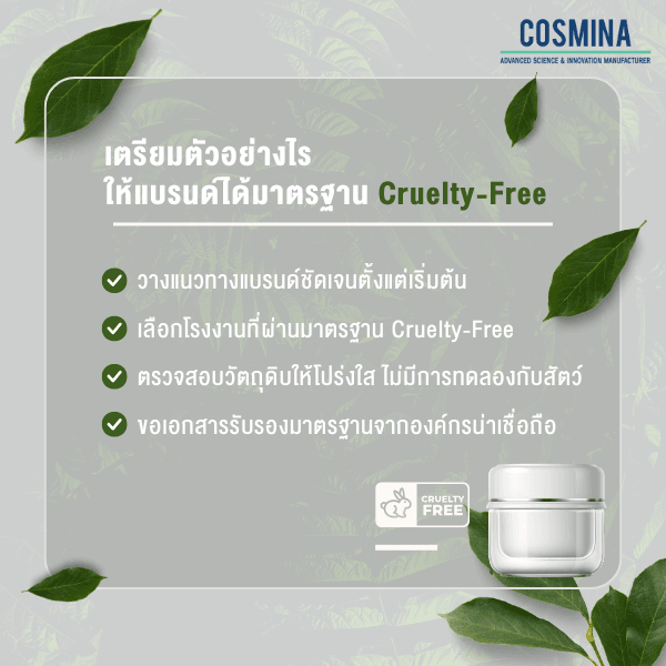 ผลิตเครื่องสำอาง แบรนด์ตัวเอง ให้ปังอย่างยั่งยืน ด้วยมาตรฐาน Cruelty ...